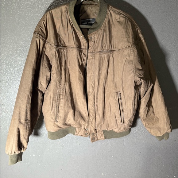 David Taylor | Jackets & Coats | David Taylor Tan Bomber Jacket | Poshmark